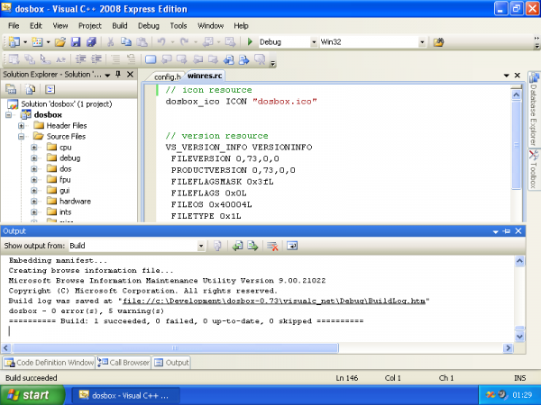 Building DOSBox with Visual C++ 2008 Express - DOSBoxWiki
